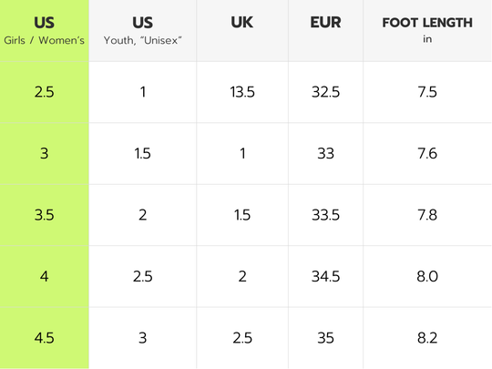Sizing Guide – idasports.com